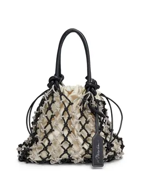 3.1 Phillip Lim Mini Crystal Macramé Handbag - Silver Multi