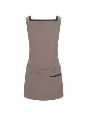 Staud Skyla Square Neck Minidress