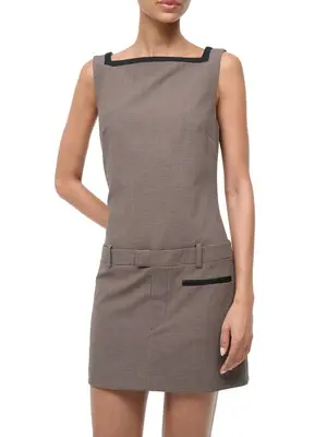 Staud Skyla Square Neck Minidress