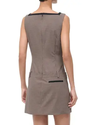 Staud Skyla Square Neck Minidress