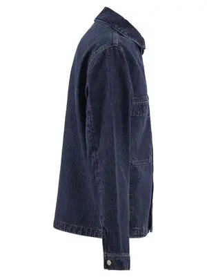 Stone Island Denim Jacket With Patch Pockets - Multicolor