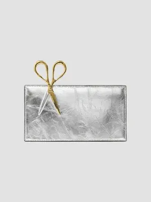 Alexis Bittar The Petit Scissor Clutch - Silver
