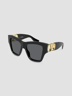 Valentino Garavani V Logo Vg0052s V Combi 53mm Butterfly Sunglasses - Black
