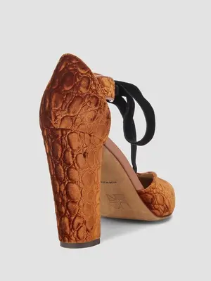 Ulla Johnson Corinna 85mm Bow Textured Pumps