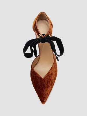 Ulla Johnson Corinna 85mm Bow Textured Pumps