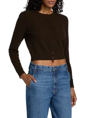 FRAME The Ladder Pointelle Cardigan