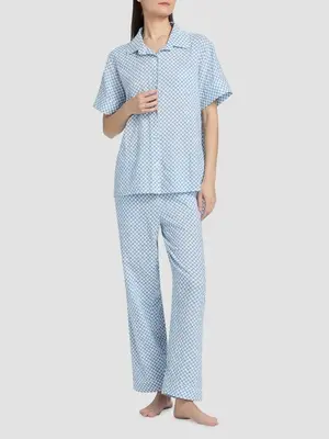 PAPINELLE Anais Checked Cotton-blend Pajamas