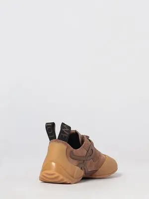 Loewe Grip Suede Calfskin Lace-up Sneakers With Bicolor Design - Brown