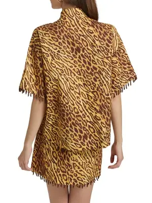 Zimmermann Coco Print Cotton Cover-up Shirt