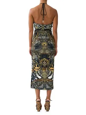Camilla Feline Fol Cut Out Jersey Halter Dress