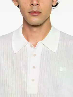 WALES BONNER Blessings Lace-knit Polo Shirt