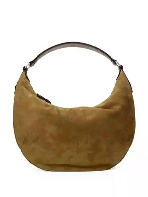 JIMMY CHOO Suede Crescent Tote Bag