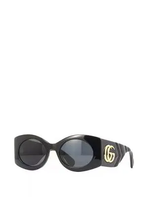 Gucci Double G Oval-frame Sunglasses