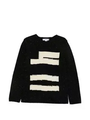Comme Des Garçons Intarsia-knit Flecked Sweater