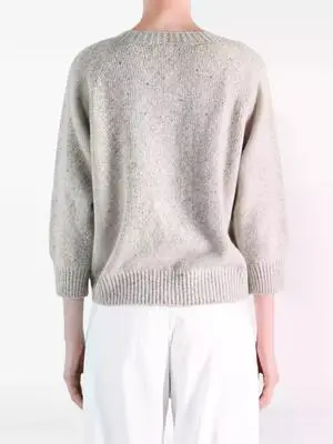 MARGARET HOWELL Donegal Raglan-sleeve Flecked Sweater
