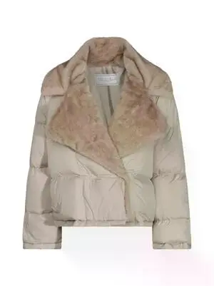 Antonelli Firenze Faux-fur Trim Puffer Jacket - Neutrals