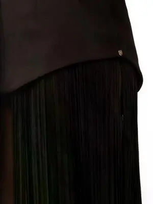 NISSA Fringe-trim Mini Dress