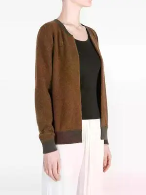 Frenckenberger Bouclé-knit Zip-up Cardigan