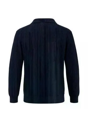 FRANZESE COLLECTION Steve Mcqueen Ribbed-knit Pointed-collar Sweater