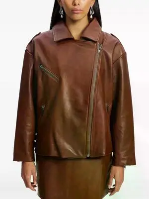 WEST 14TH New Yorker Leather Biker Jacket
