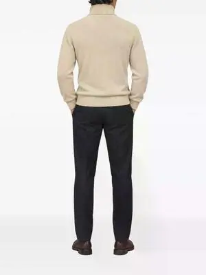 FRANZESE COLLECTION Stefano De Martino Ribbed Turtleneck Sweater - Neutrals