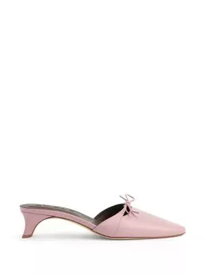By Far Babybow Heeled Mules - Pink