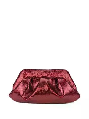 THEMOIRE Bios Metallic Ruched Clutch Bag