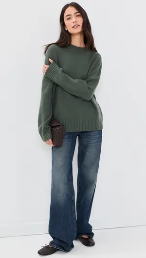 Jenni Kayne Cashmere Oversized Crew Neck Sweater