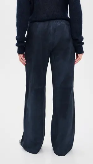LA LIGNE Colby Goatskin Suede Pants