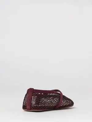 Alaïa Alai�a Mesh And Leather Mary Jane Ballet Flats With Adjustable Strap