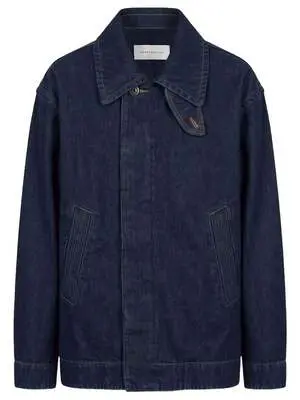 Dries Van Noten Giacca Varrick In Denim - Blue