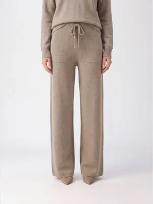 Max Mara High-waisted Pure Cashmere Knit Wide-leg Trousers - Gray