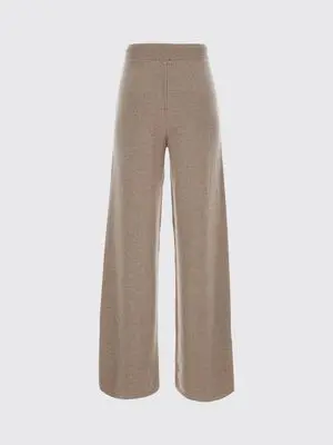 Max Mara High-waisted Pure Cashmere Knit Wide-leg Trousers - Gray
