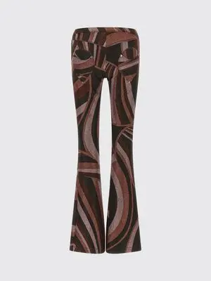 Emilio Pucci Iride Abstract Print Lurex Jersey Flared Trousers