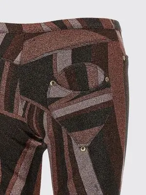 Emilio Pucci Iride Abstract Print Lurex Jersey Flared Trousers
