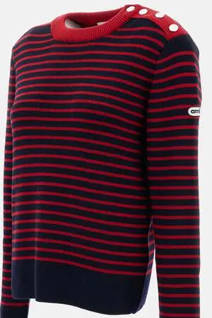 AMI Paris Maglia Girocollo A Righe
