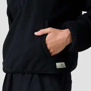 BASIN & RANGE Post-hike Polar Fleece 1/4 Snap Pullover - Black
