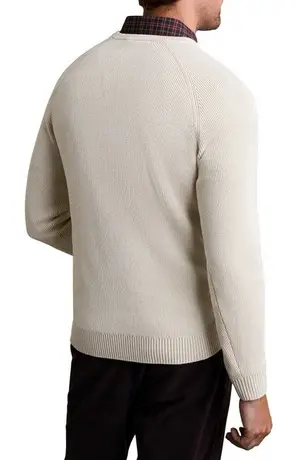 RHONE Raglan Sleeve Rib Sweater - Bone