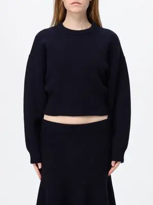 Alaïa Alai�a Cropped Cashmere Crewneck Jumper With Dropped Shoulders - Multicolor