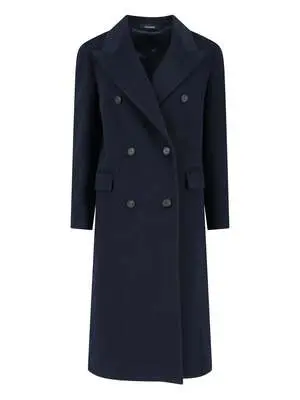 Tagliatore Cappotto Doppiopetto Jolecc Con Cintura - Blue