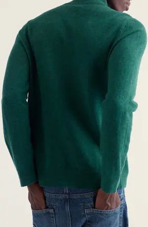 SEASALT CORNWALL Prow Quarter Zip Merino Wool Blend Sweater