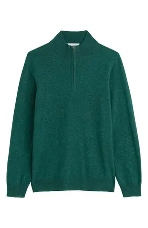 SEASALT CORNWALL Prow Quarter Zip Merino Wool Blend Sweater