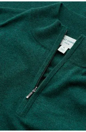 SEASALT CORNWALL Prow Quarter Zip Merino Wool Blend Sweater