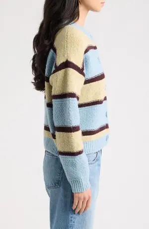 24COLOURS Wide Stripe Cardigan