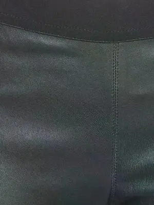 Emporio Armani Ankle-zip Leather Trousers
