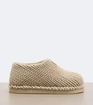 Miu Miu Knitted Slip-on Shoes