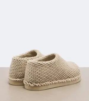 Miu Miu Knitted Slip-on Shoes