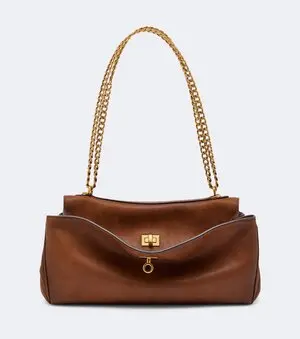 Balenciaga Rodeo East West Leather Shoulder Bag - Brown