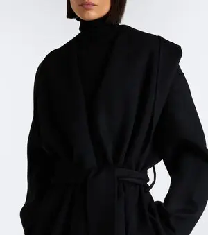 TOTEME Hooded Wool Wrap Coat