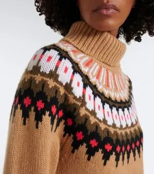 Bogner Ingrid Fair Isle Cashmere Turtleneck Sweater - Multicoloured